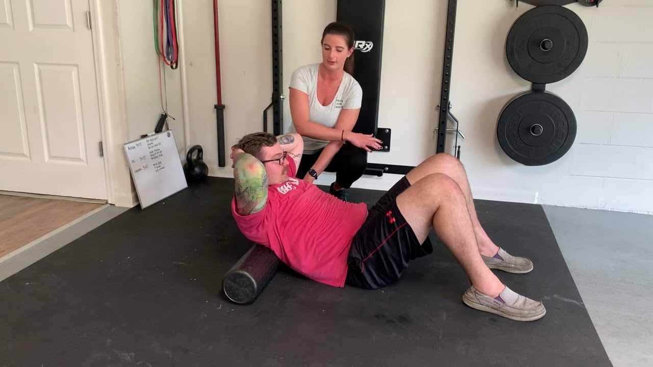 Thoracic Self Extension mob Supine over foam - PBG Fire Rescue